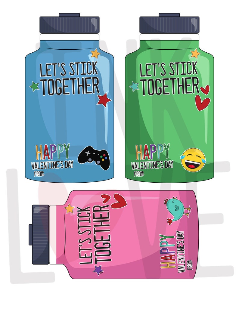 Water Bottle Sticker Kids Valentine Printable - Kids Valentine, School ...