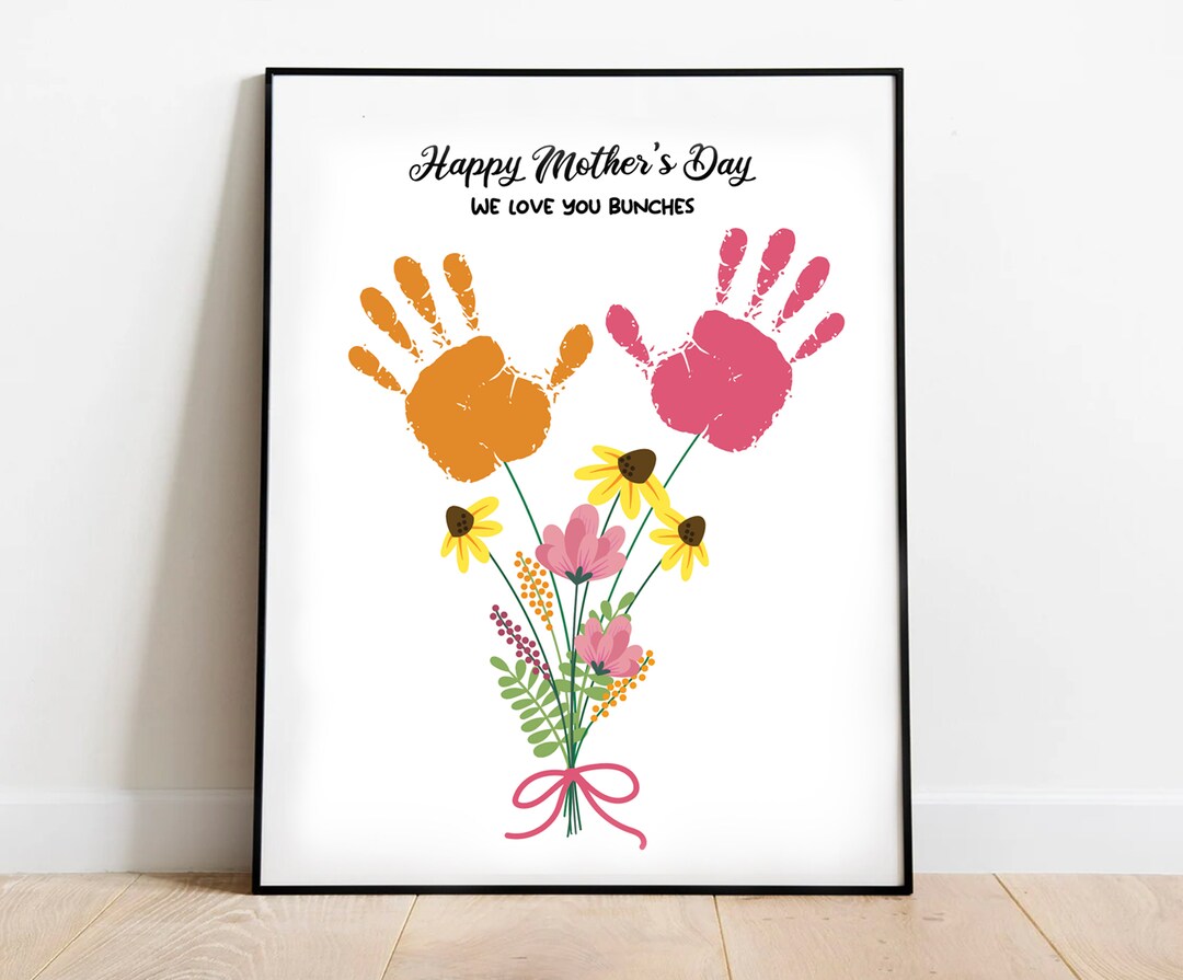 Mother's Day Gift, Handprint Craft for Mom, Handprint Craft for Grandma ...