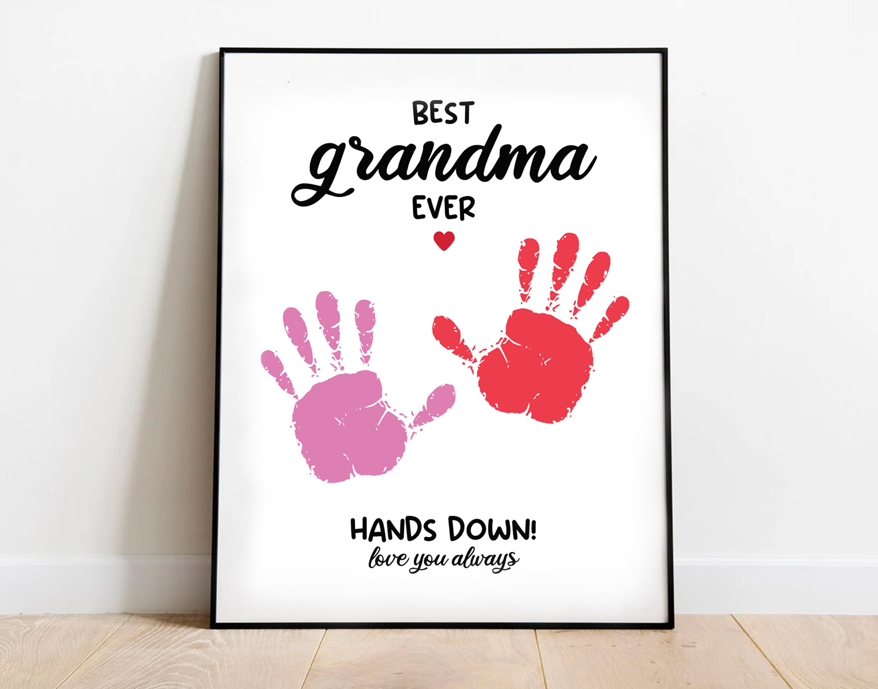 Grandma Handprint Art Craft, Mother's Day Gift, Best Grandma Ever ...
