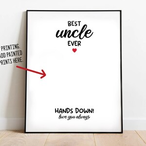 Personalized Uncle Handprint Art, Father's Day Gift (digital Download ...