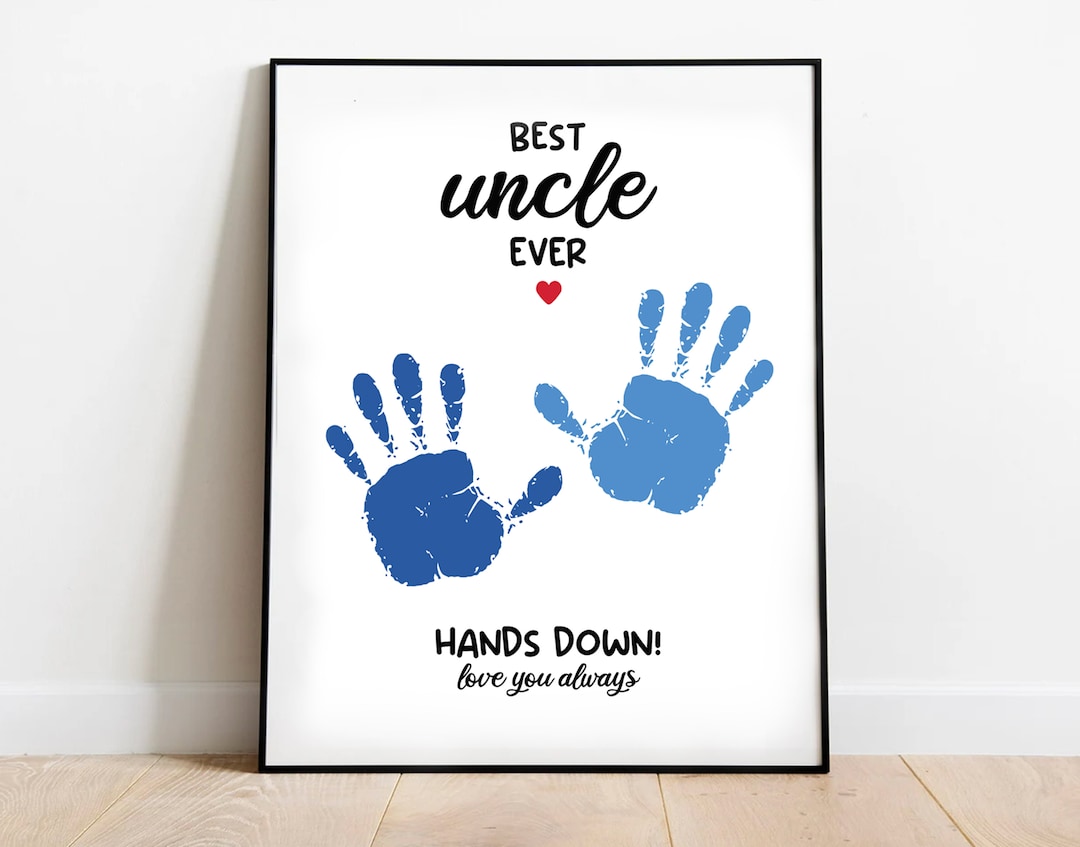 Uncle Handprint Art Craft, Personalized Father's Day Gift, Best Uncle ...