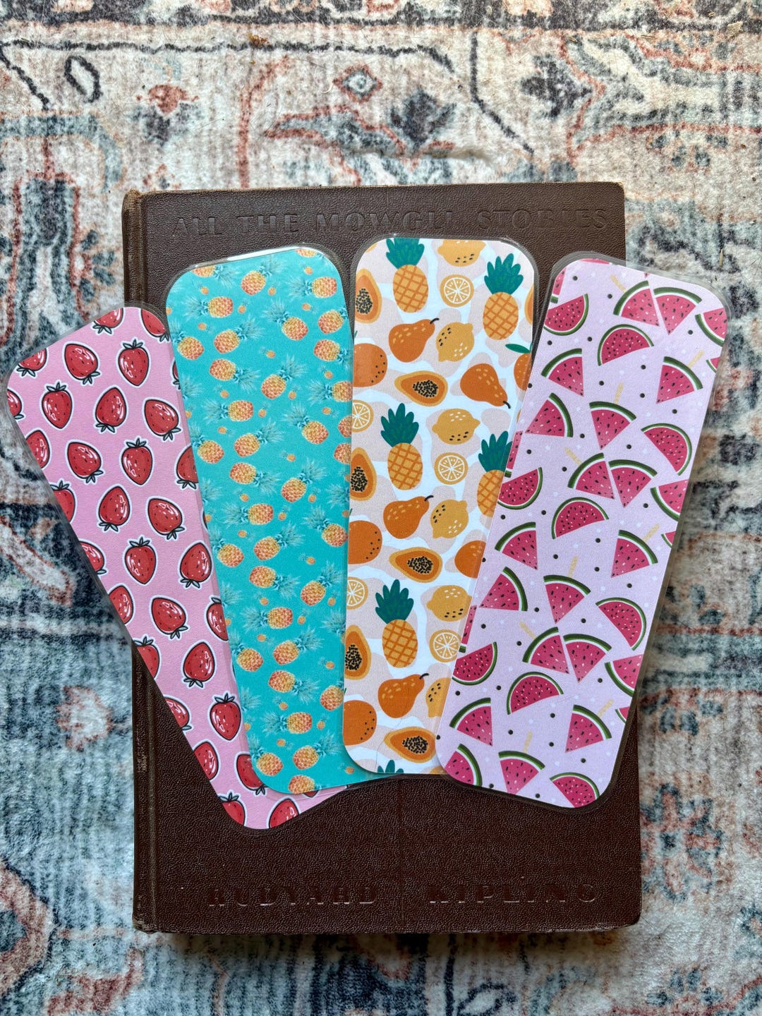 Summertime Fruit Bookmarks- One Sided - Etsy