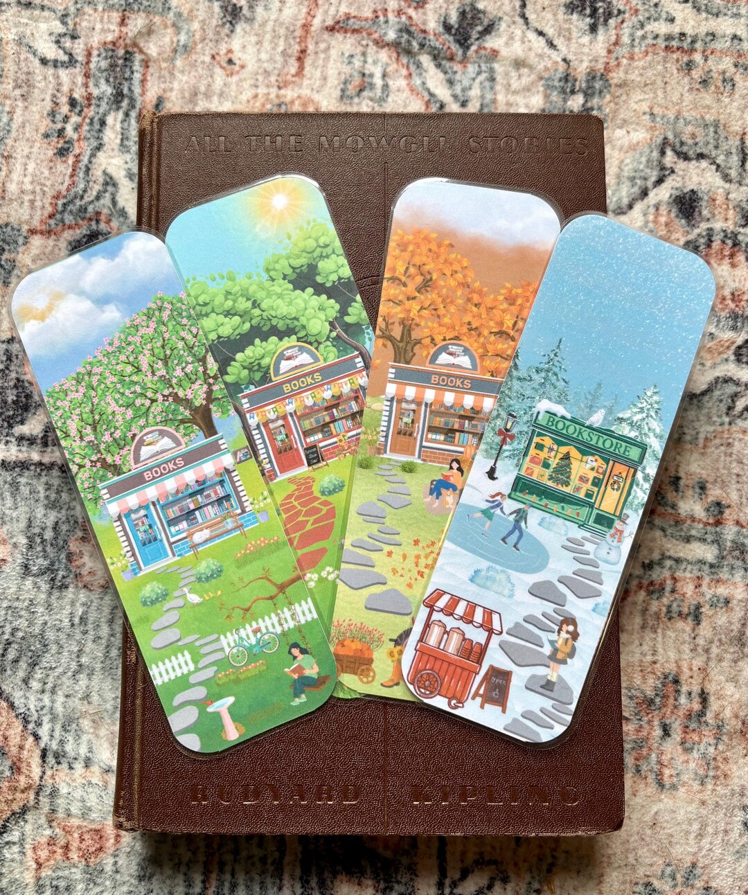 Four Seasons Bookstore Bookmarks -one Sided - Etsy