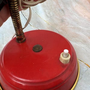 Vintage Red Gooseneck Desk Lamp: 1970s Retro Industrial Table Light - Etsy