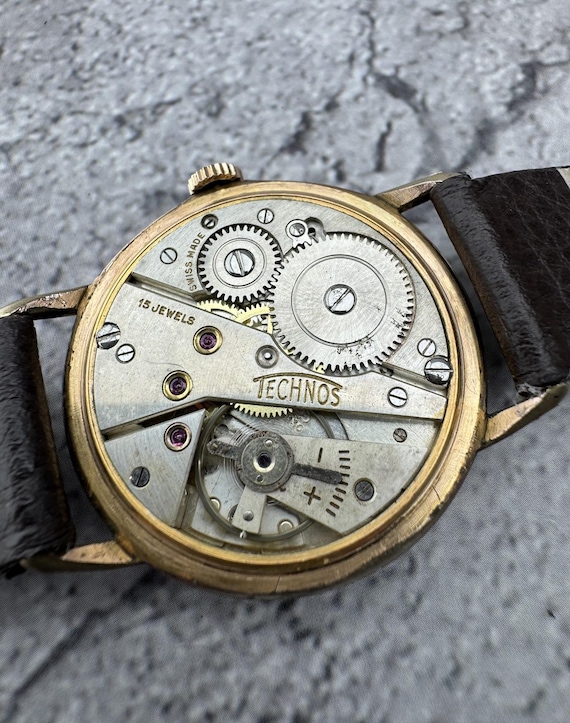 Vintage Technos Ancre 15 Rubis Men’s Watch | Swiss Go… - Gem