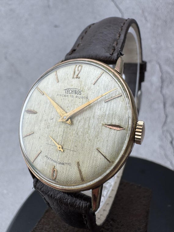 Vintage Technos Ancre 15 Rubis Men’s Watch | Swiss Go… - Gem