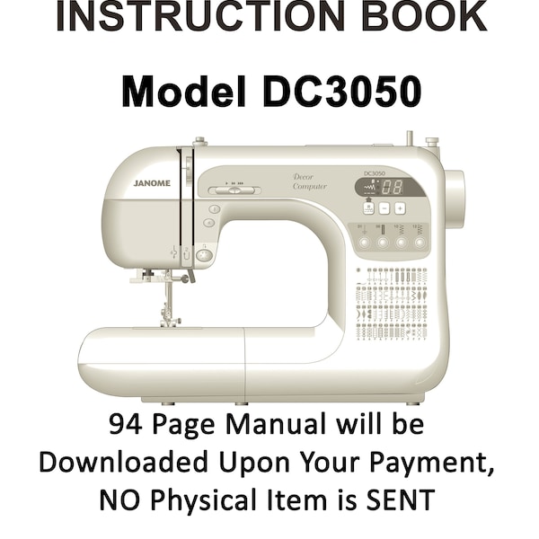 Janome Sewing Machine Manual - Etsy