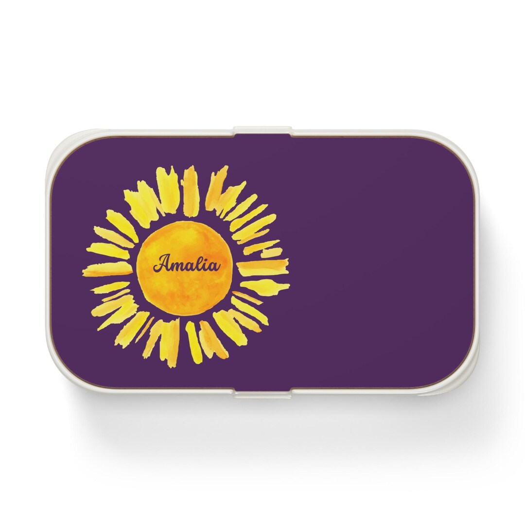 Personalized Sun Lunch Box • Custom Kids Bento Box With Name ...