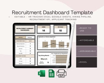 Recruitment Tracker Excel Template | Applicant Tracking Spreadsheet ...