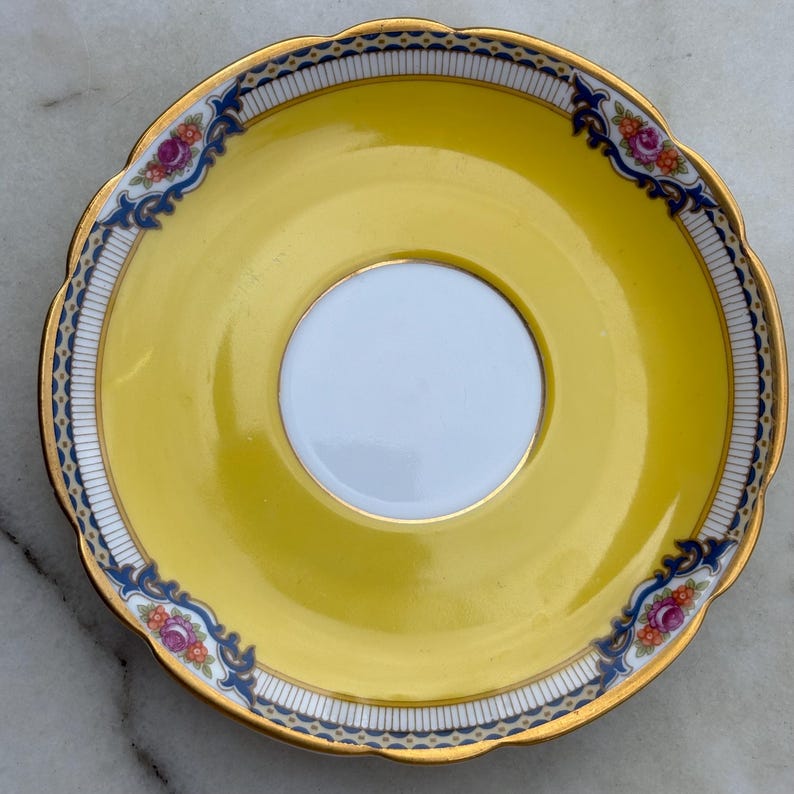 Set of 6 Mismatched Saucers, Vintage Porcelain Elegant Floral Tea Party ...