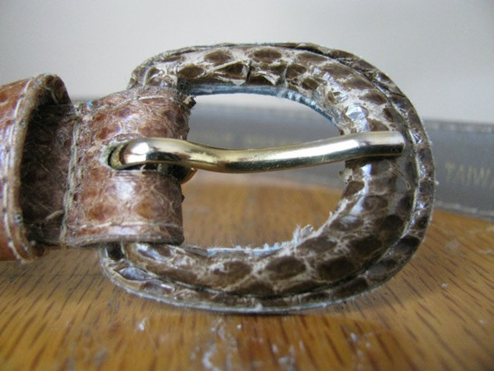 Vintage Brown Snakeskin Belt - Etsy