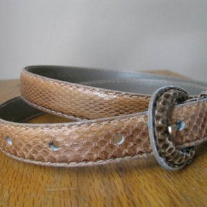 Vintage Brown Snakeskin Belt - Etsy