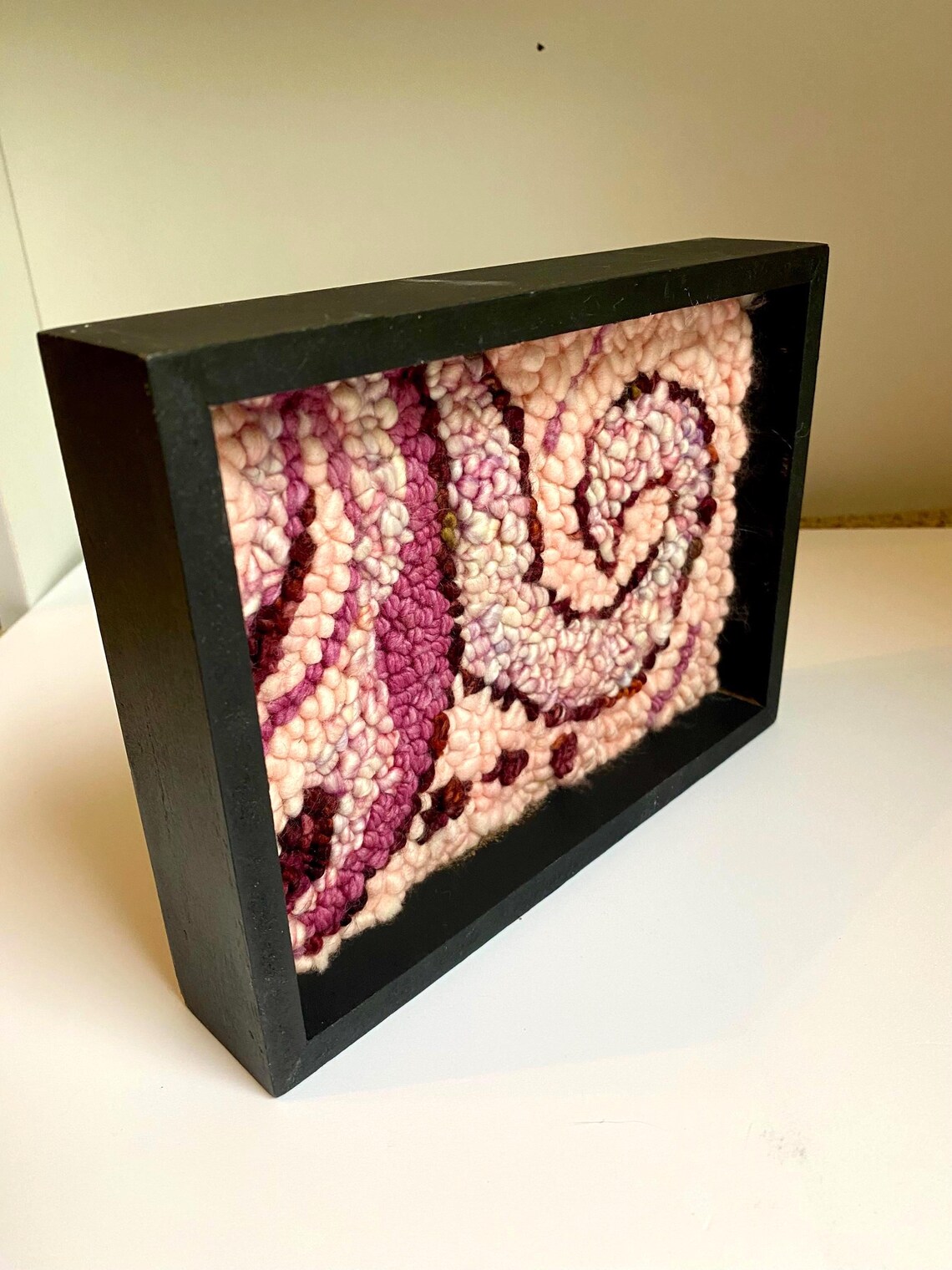 Small Landscape Yarn Hooked in Frame - Etsy