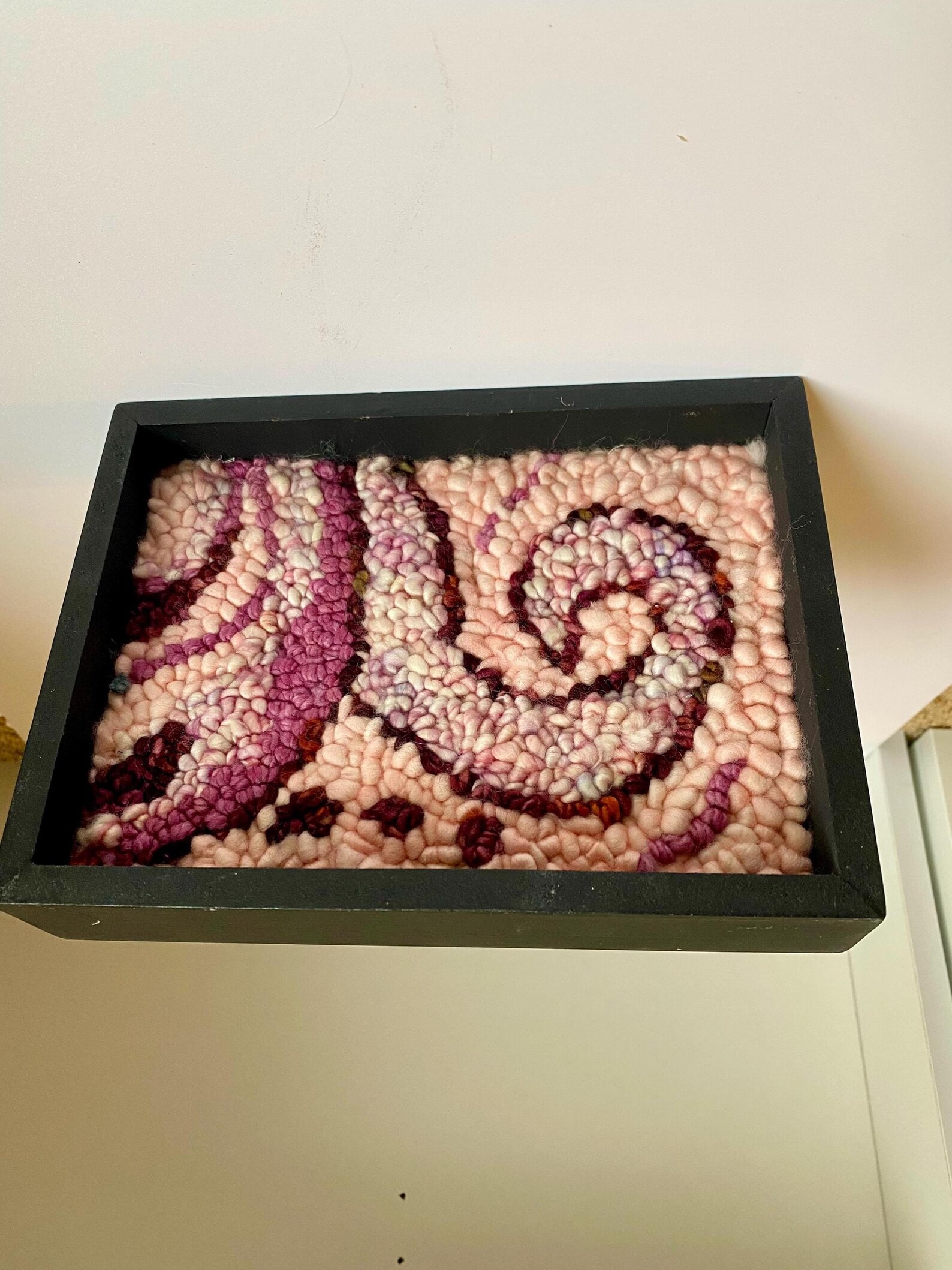 Small Landscape Yarn Hooked in Frame - Etsy