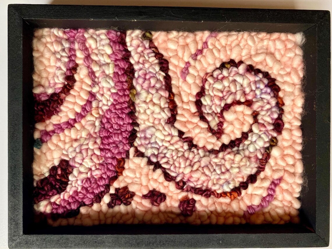 Small Landscape Yarn Hooked in Frame - Etsy