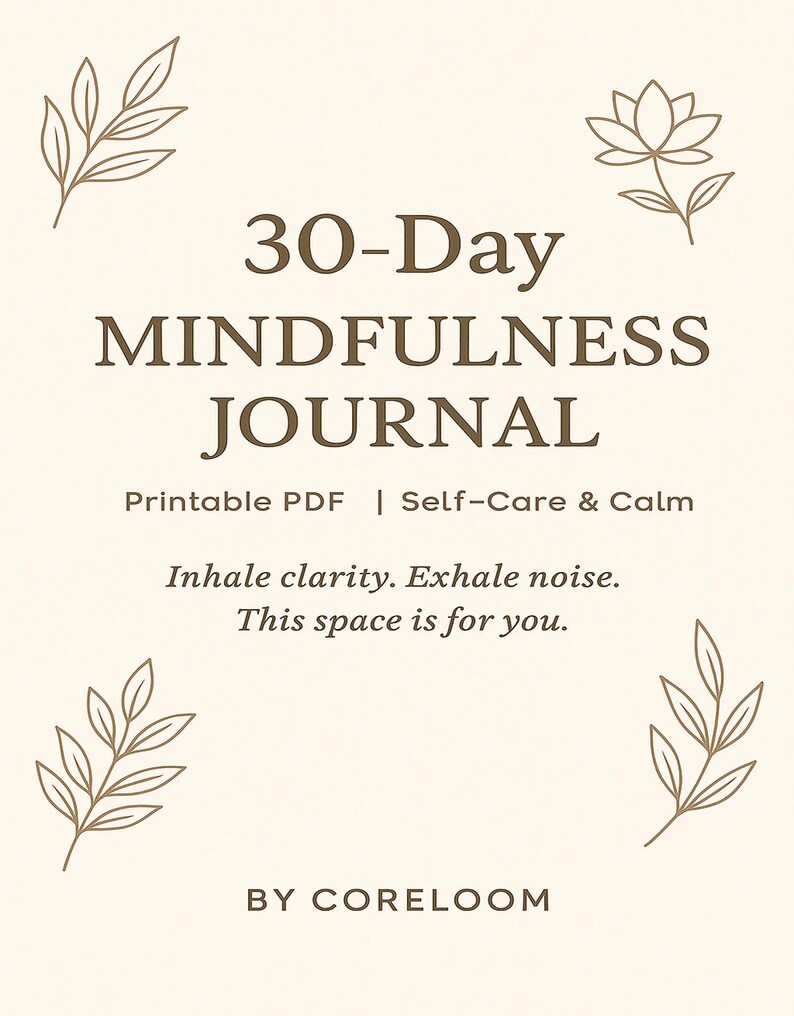 30-day Mindfulness Journal Printable – Self-care & Calm PDF - Etsy
