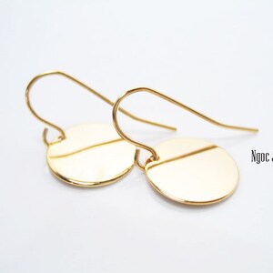 Simple Gold Disc Necklace Gold Coin Necklace Petite Gold - Etsy