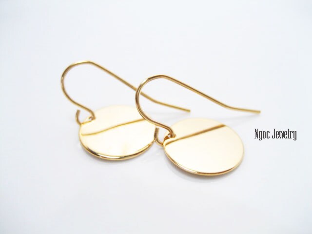 Simple Gold Disc Necklace Gold Coin Necklace Petite Gold - Etsy