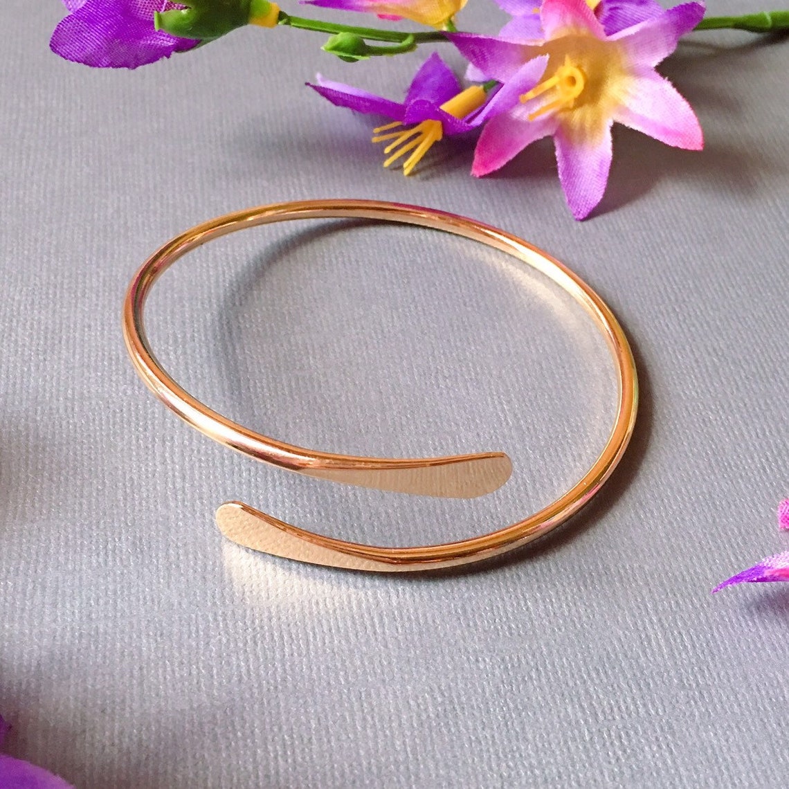 Gold Bangle Bracelet Open by Pass Bangle Layered Bracelet | Etsy