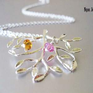 Branch Necklace, Silver Tree Branch Necklace, Nature Necklace, Woodland ...