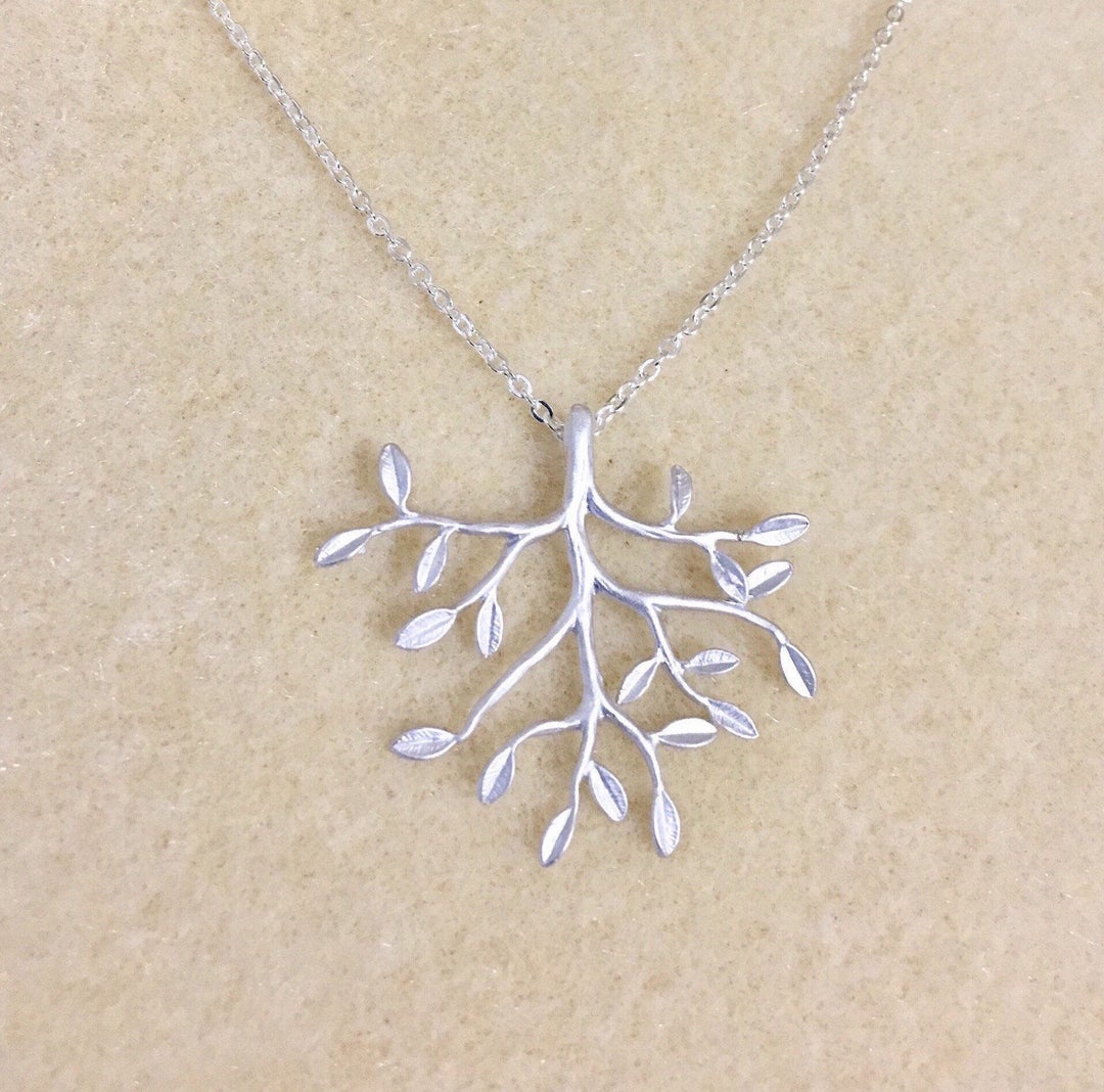 Branch Necklace, Silver Tree Branch Necklace, Nature Necklace, Woodland ...