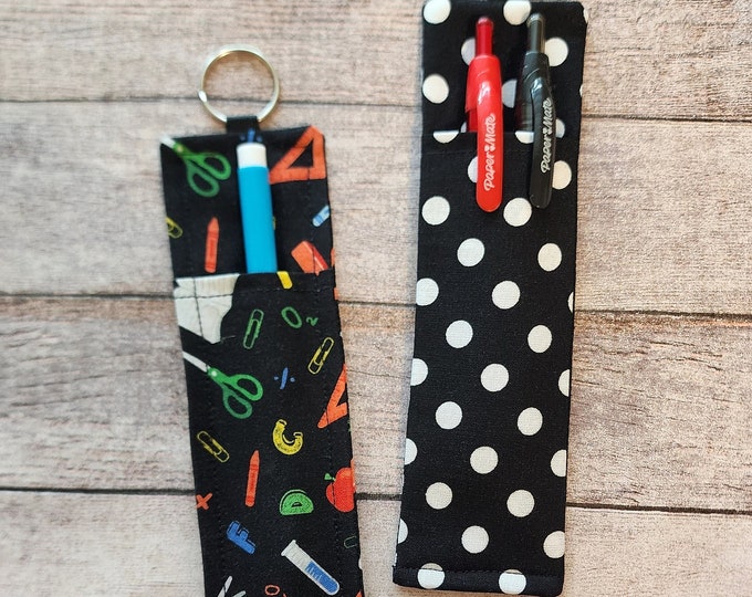 Fabric Pen Holder for Lanyards - Holds 1 or 2 Pens or Pencils - Teacher ...