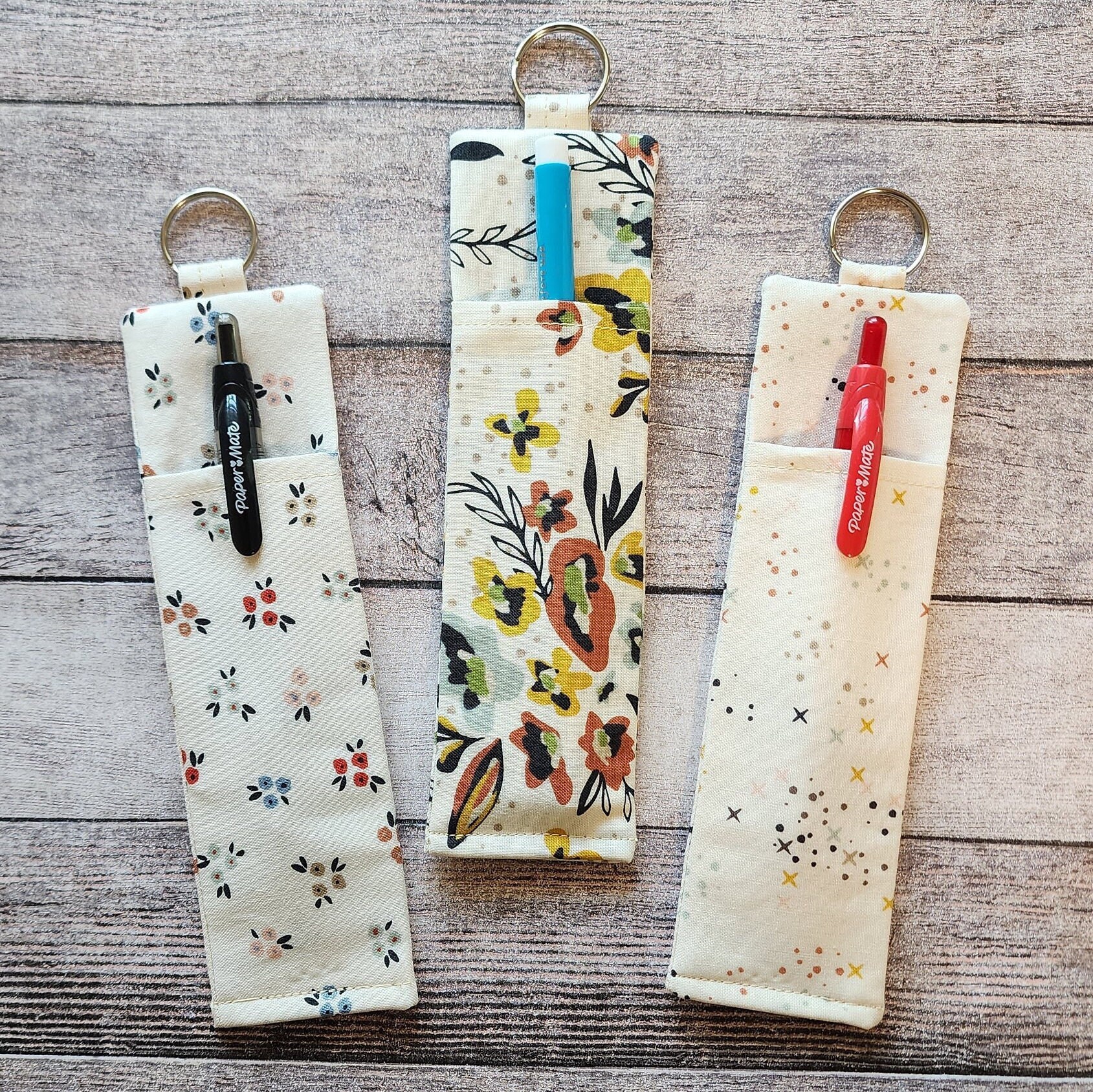 Fabric Pen Holder for Lanyards - Holds 1 or 2 Pens or Pencils - Teacher ...