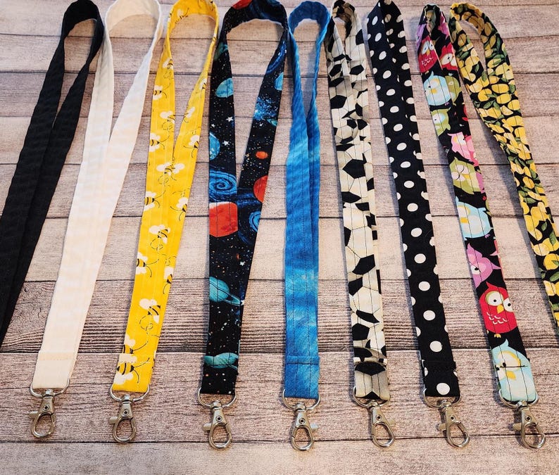 Fabric Lanyard, ID Badge Holder, Teacher Gift - Etsy