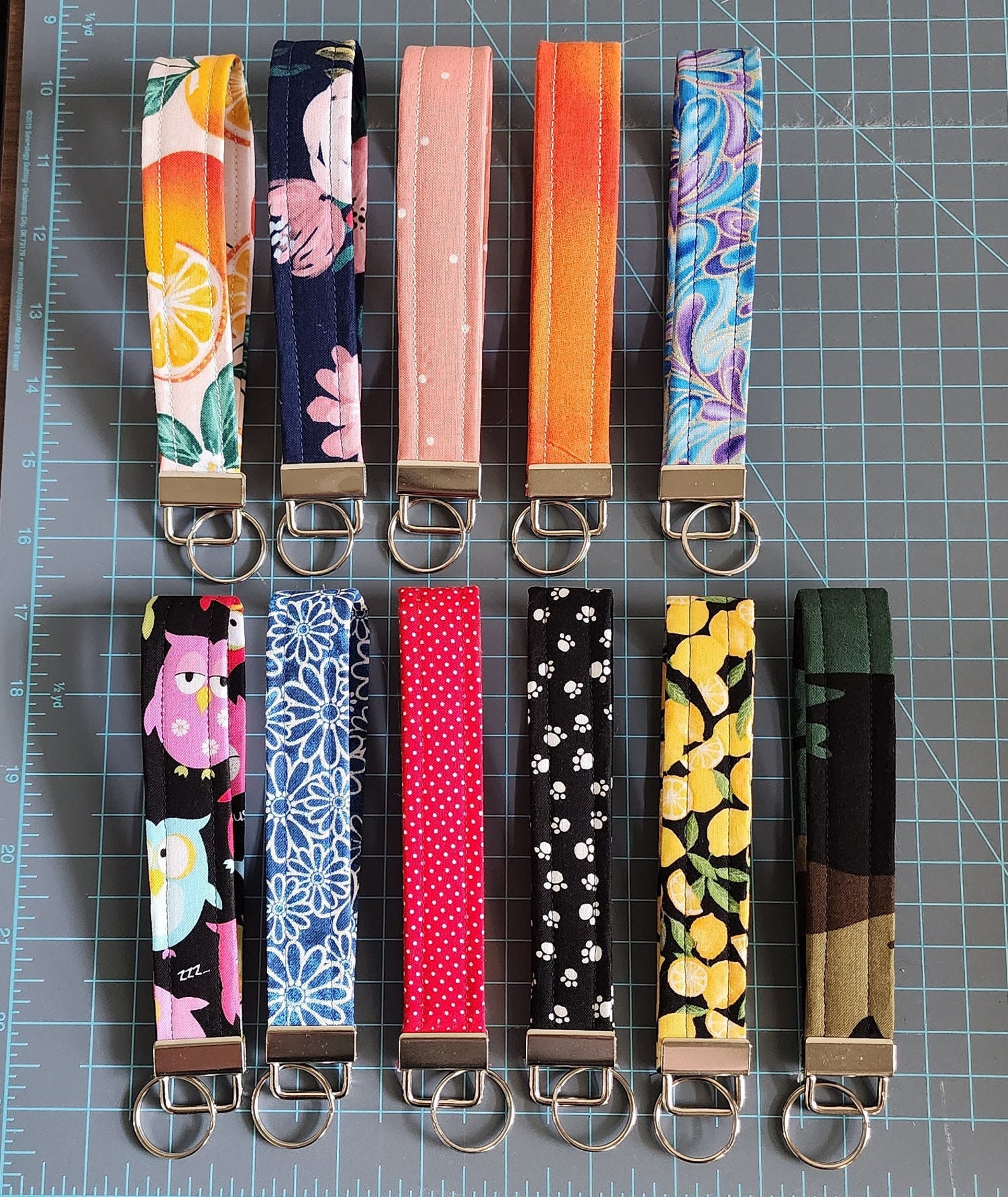 Fabric Key Fob Wristlet Key Chain Wristlets - Etsy