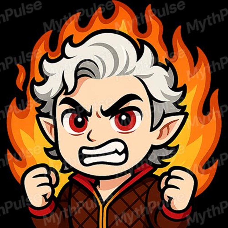Emotes Chibi de Astarion BG3 – Twitch e Discord Vampiro PNG (Download ...