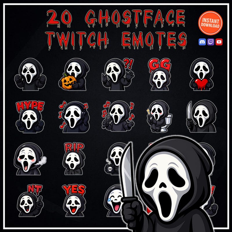 Ghostface High Face - Etsy