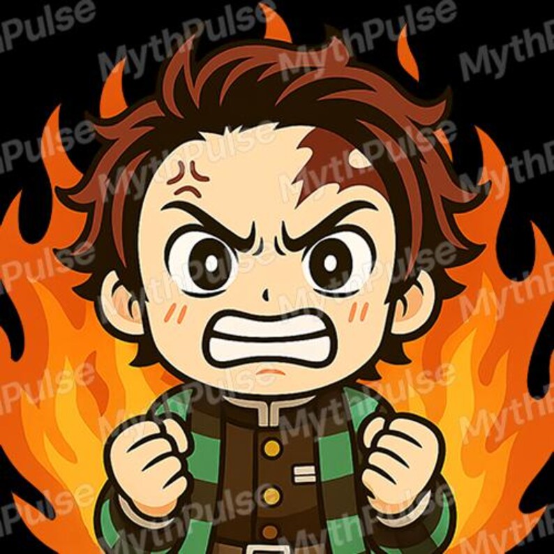 24 Tanjiro Emotes Pack | Anime Chibi | Twitch & Discord Vtuber Emotes ...