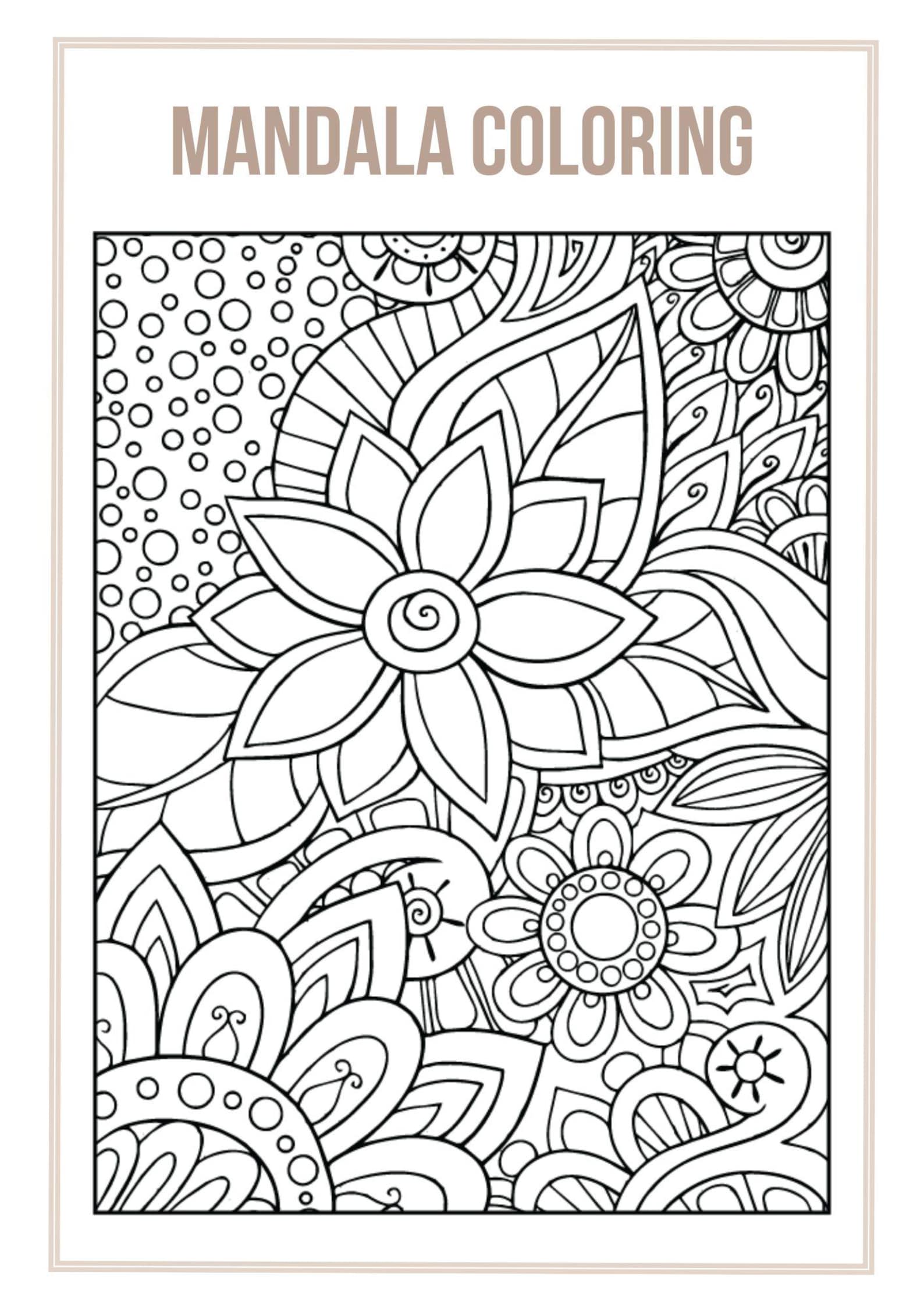 Mandala Practice Pages, 50 Pages, Pattern Templates for Mandala Art, Mindful Drawing, Printable ...