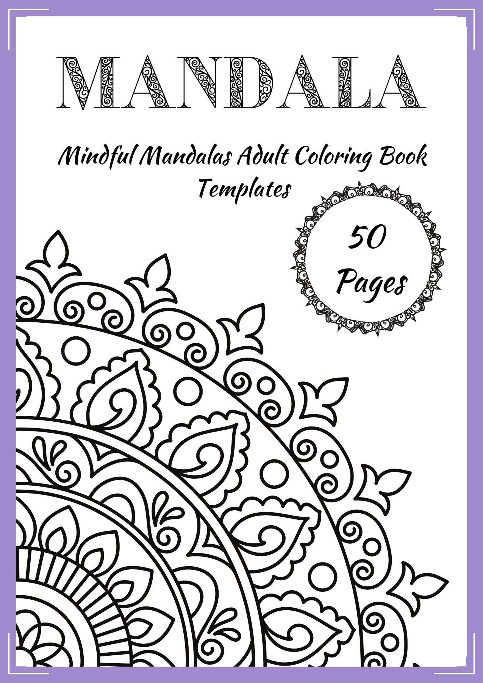 Mandala Practice Pages, 50 Pages, Pattern Templates for Mandala Art ...