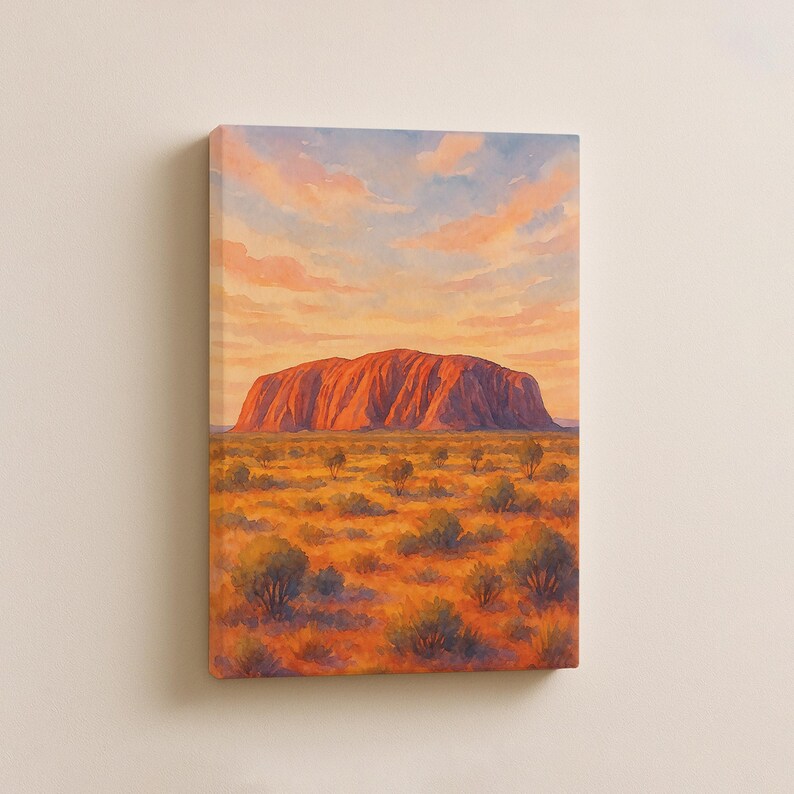 Printable Wall Art, Uluru Australia, Sacred Landscape, Red Desert ...