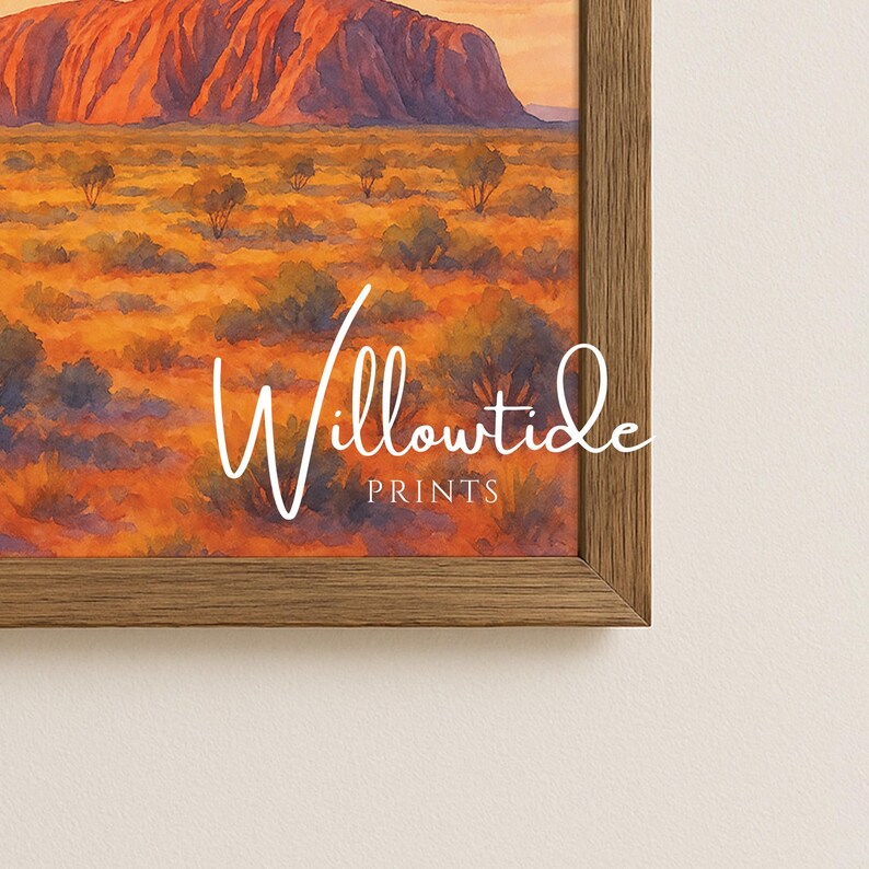 Printable Wall Art, Uluru Australia, Sacred Landscape, Red Desert ...