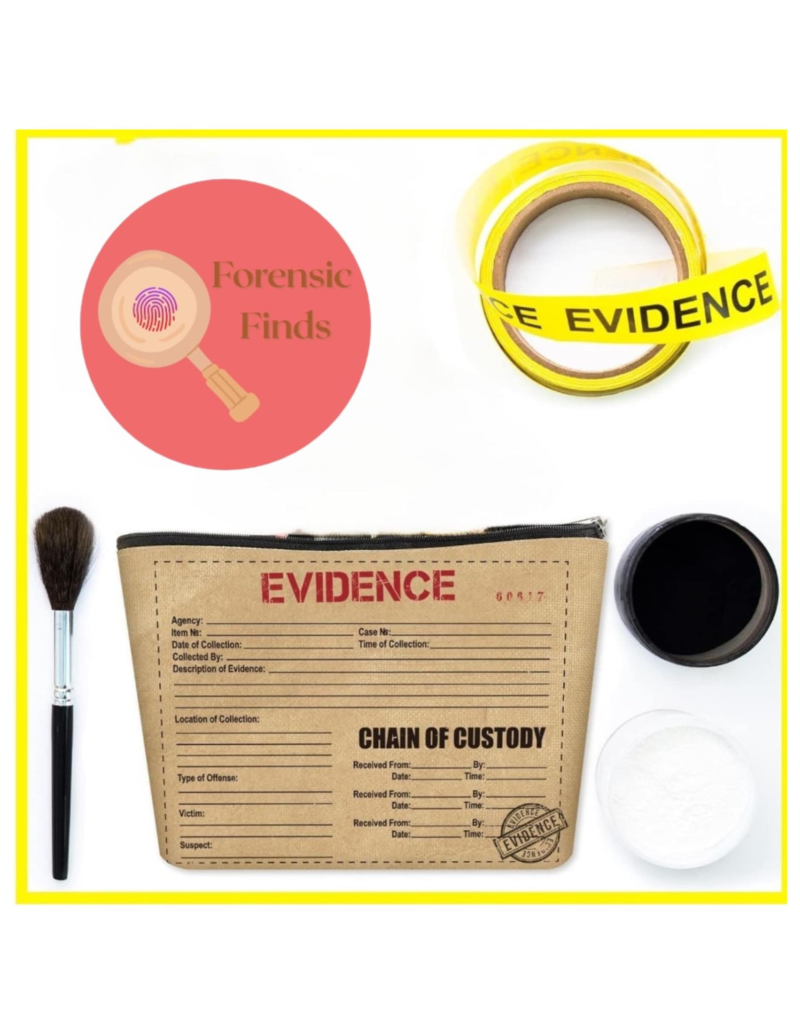 Crime Scene Evidence Canvas Pouch: True Crime Makeup Bag - Etsy