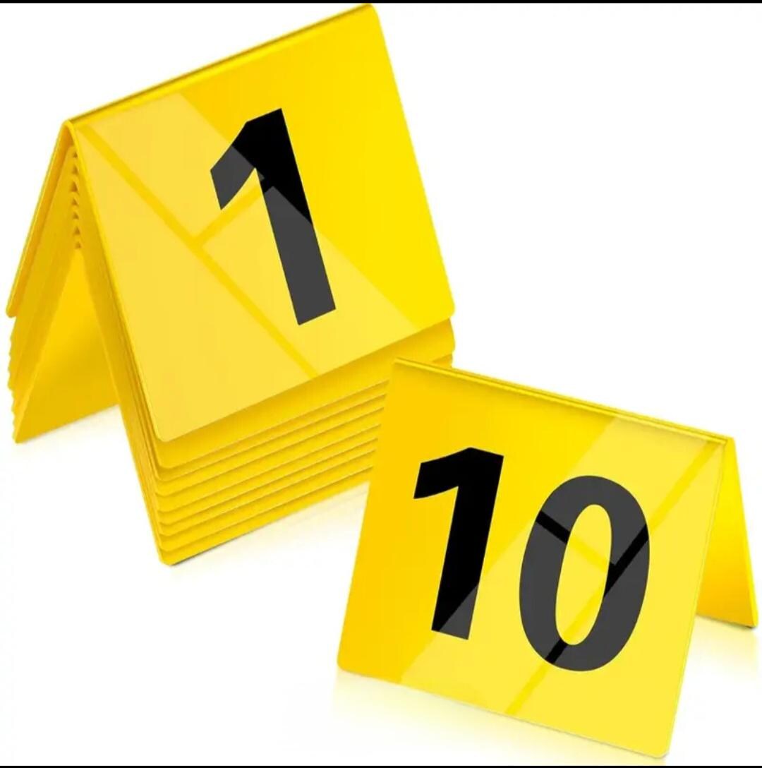 Crime Scene Evidence Number Desk Markers (1-10/10pcs) | Forensic Desk ...