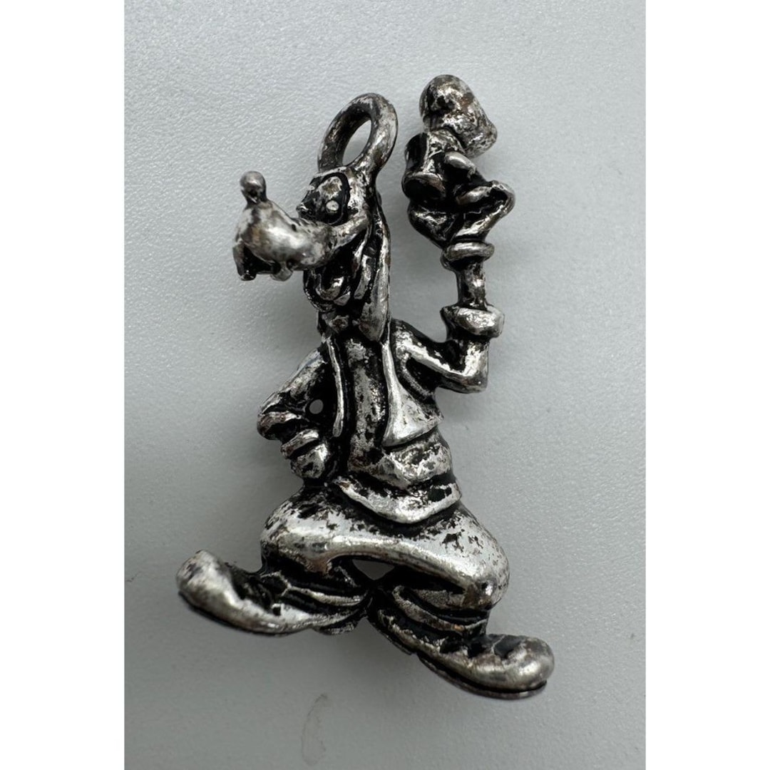 Vintage Disney Sterling Silver Goofy Necklace Charm or Pendant Signed ...