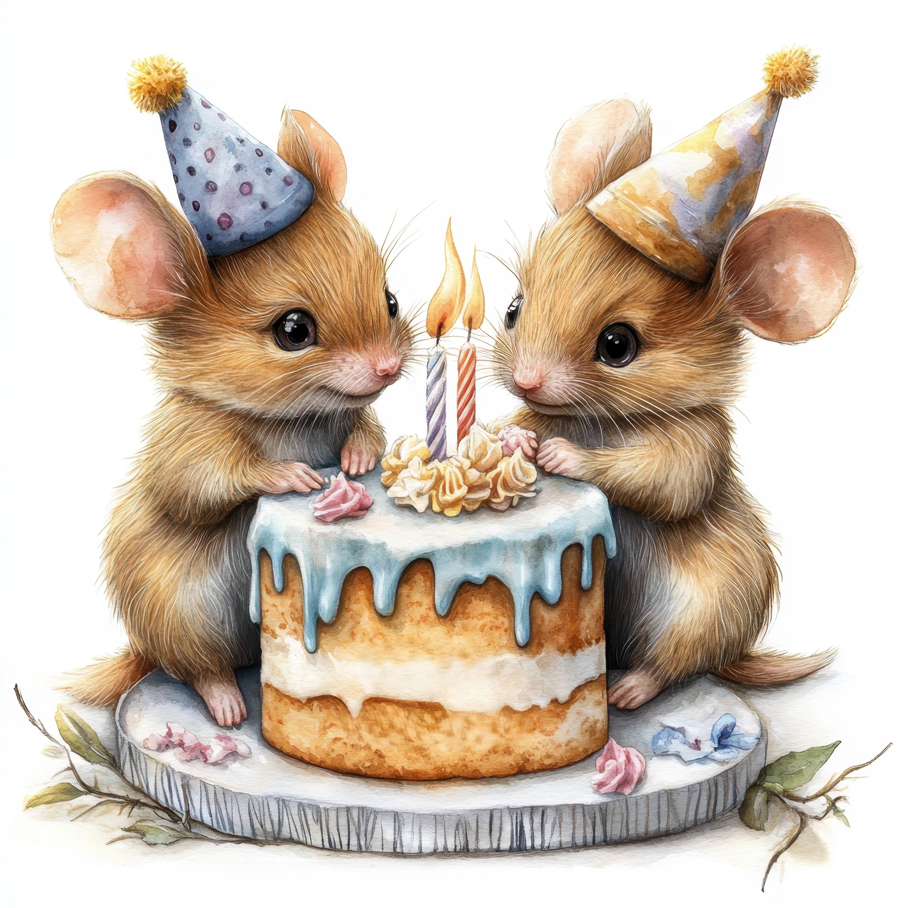 10 Mice Family Party Clipart, 10 High Quality Jpgs, Digital Download ...