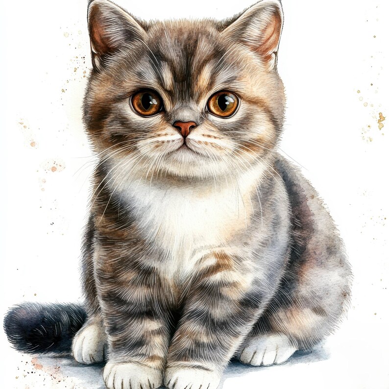 10 British Shorthair Cats Clipart, Digital Download, Card Making, 10 ...