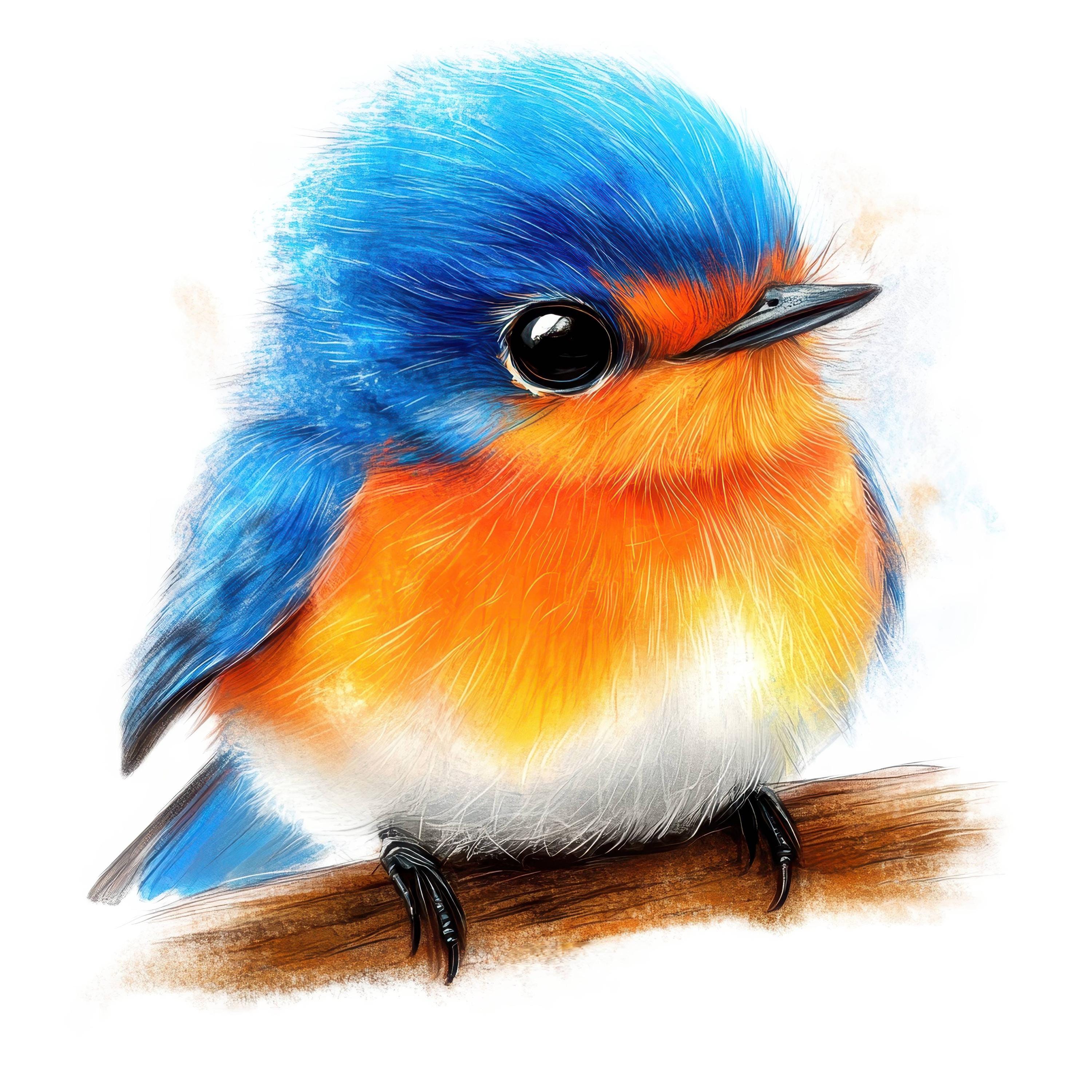 10 Cute Bird Clipart, 10 High Quality Jpgs, Digital Download, Nursery ...