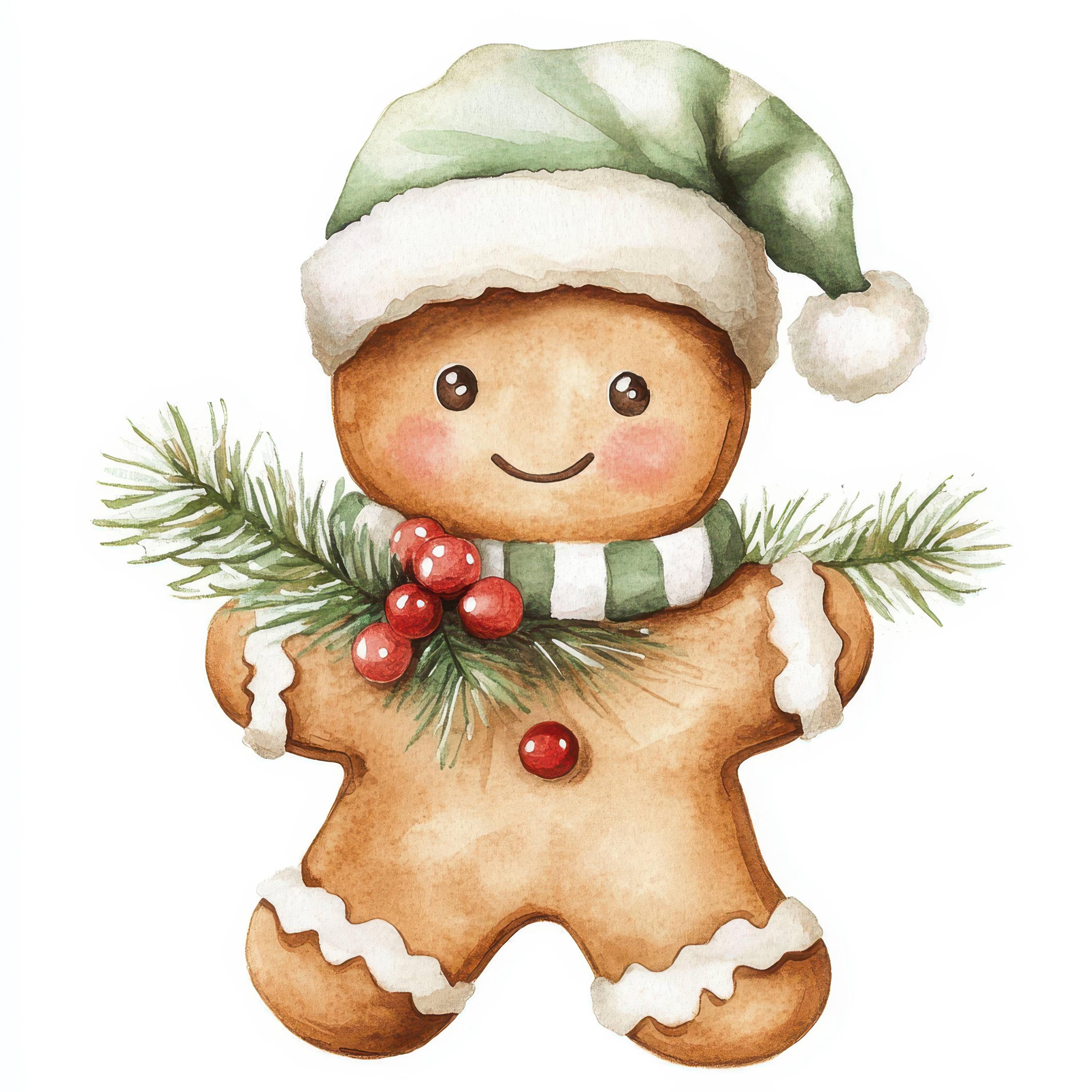 20 Gingerbread Boy Clipart, Christmas Gingerbread Man Clipart, Junk ...