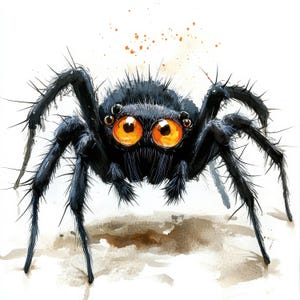 10 Halloween Spiders Clipart, Halloween, Spider Clipart, Printable ...