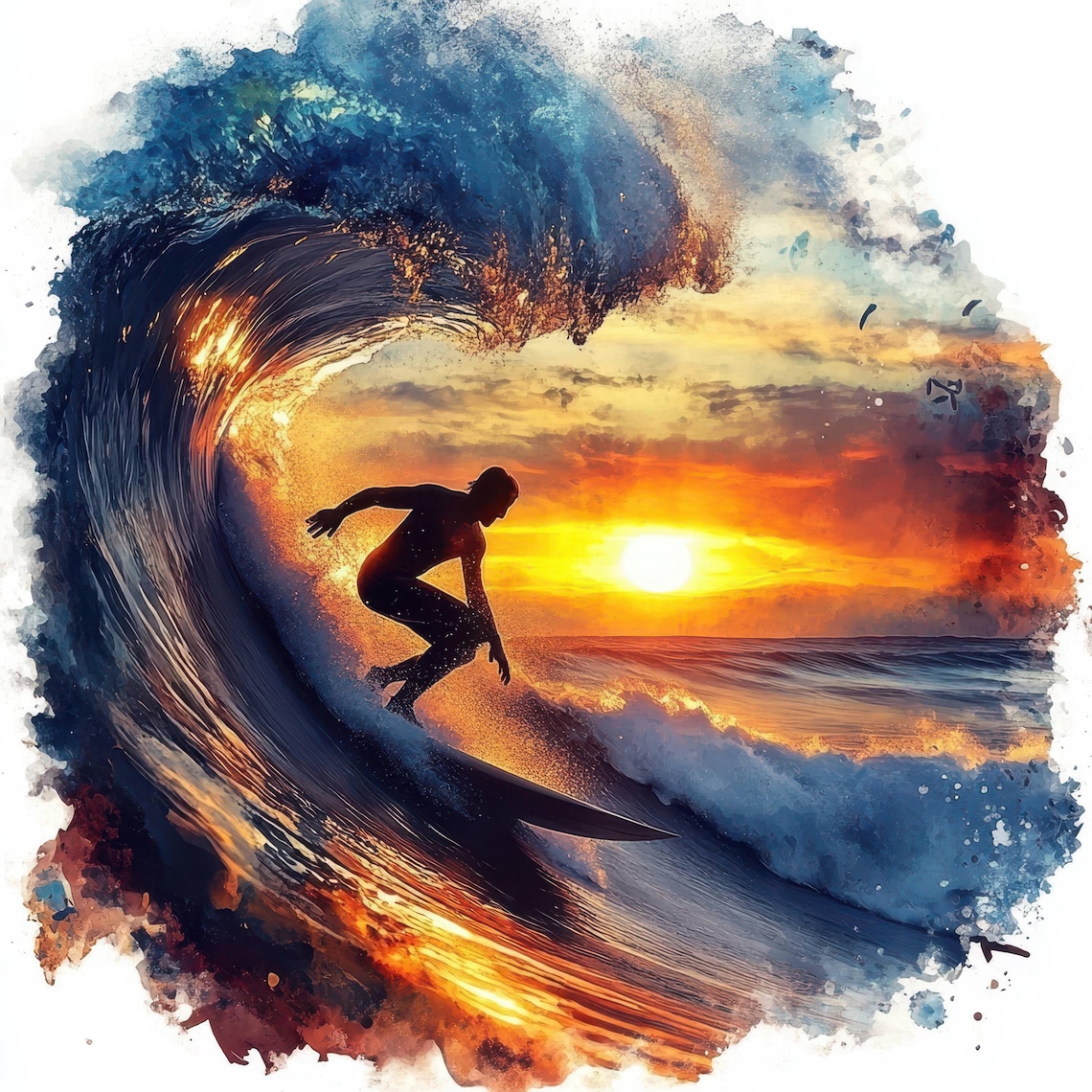 10 Surfing Clipart, Beach Clipart, Digital Download, Paper Craft ...