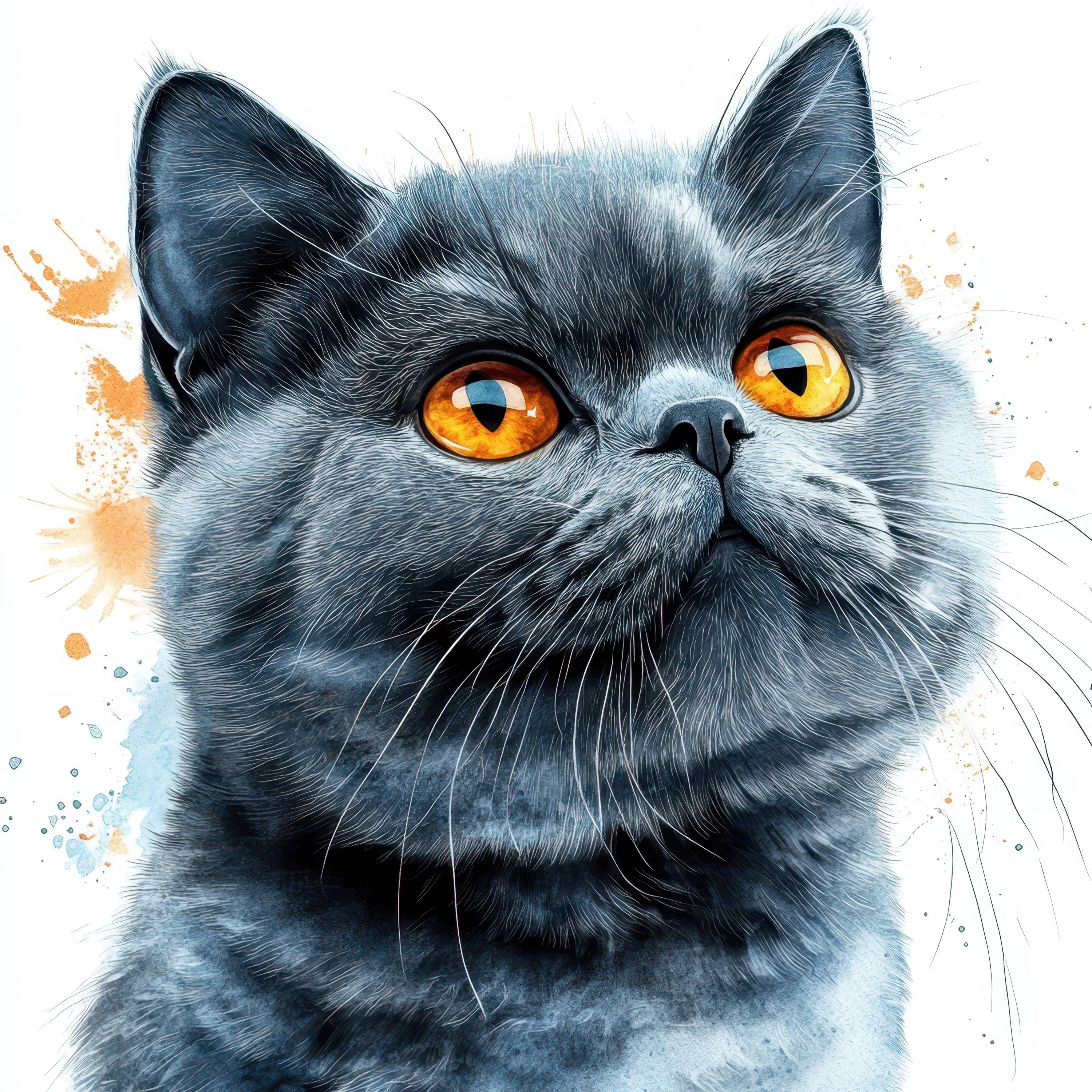 10 British Shorthair Cats Clipart, Digital Download, Card Making, 10 ...