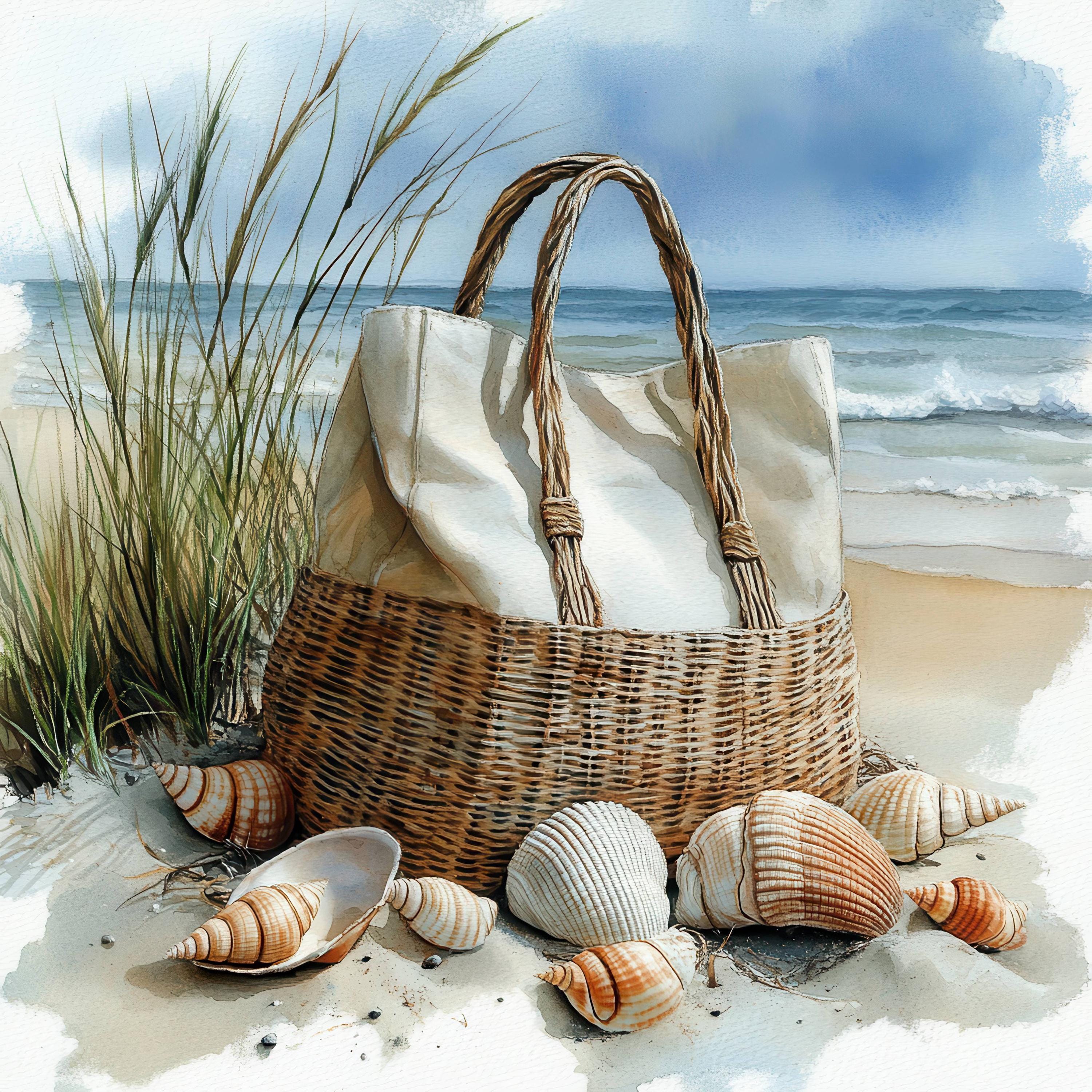 10 Beach Bag Clipart, 10 High Quality Jpgs, Digital Download, Digital ...