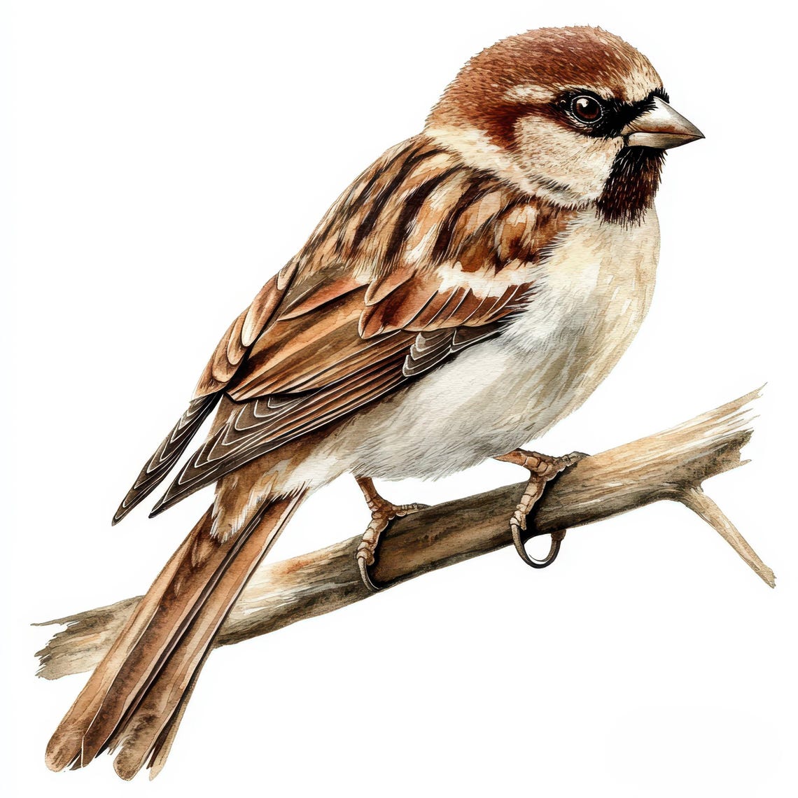 10 Sparrow Clipart, 10 High Quality Jpgs, Digital Download ...