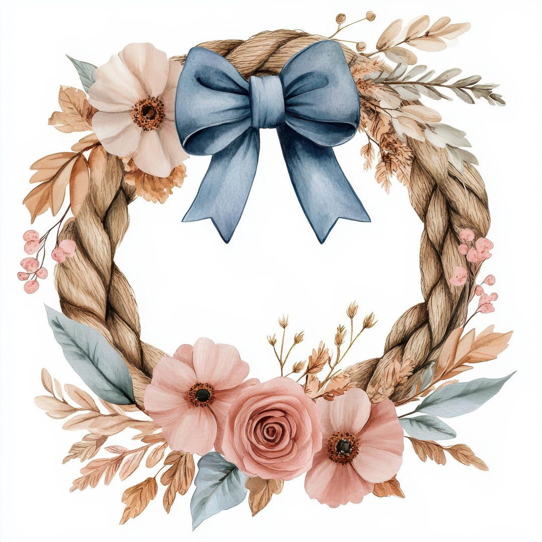 10 Cowboy Lasso With Flowers Clipart, High Quality Jpgs, Paper Craft ...