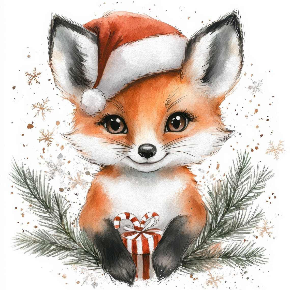 10 Baby Cute Fox Clipart, Watercolor Clipart, Baby Shower Clipart, Baby ...